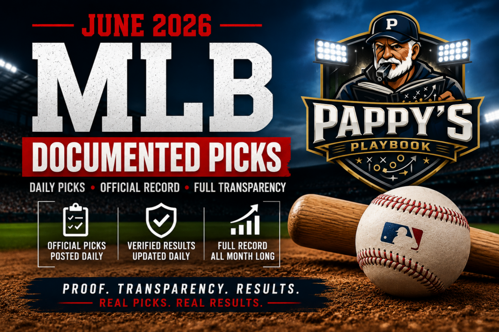 June 2026 MLB Documented Picks - Pappy's PlayBook